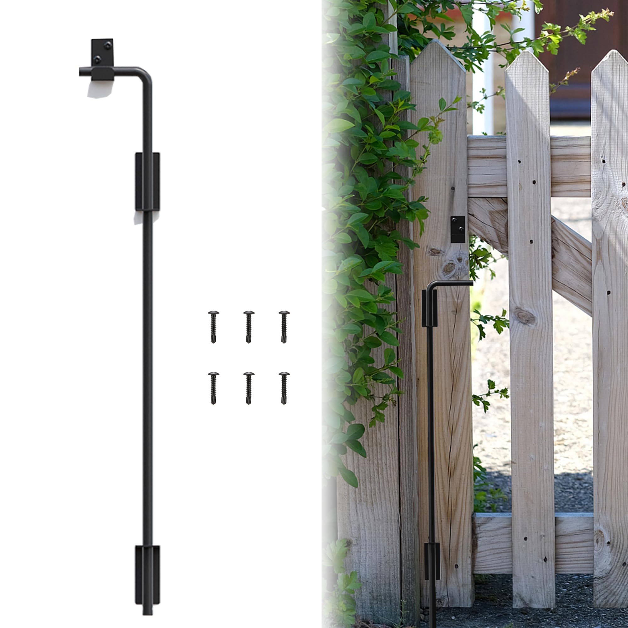 Snapklik.com : Auxdee 24 Inch Gate Drop Rod, Cane Bolt For Wooden ...