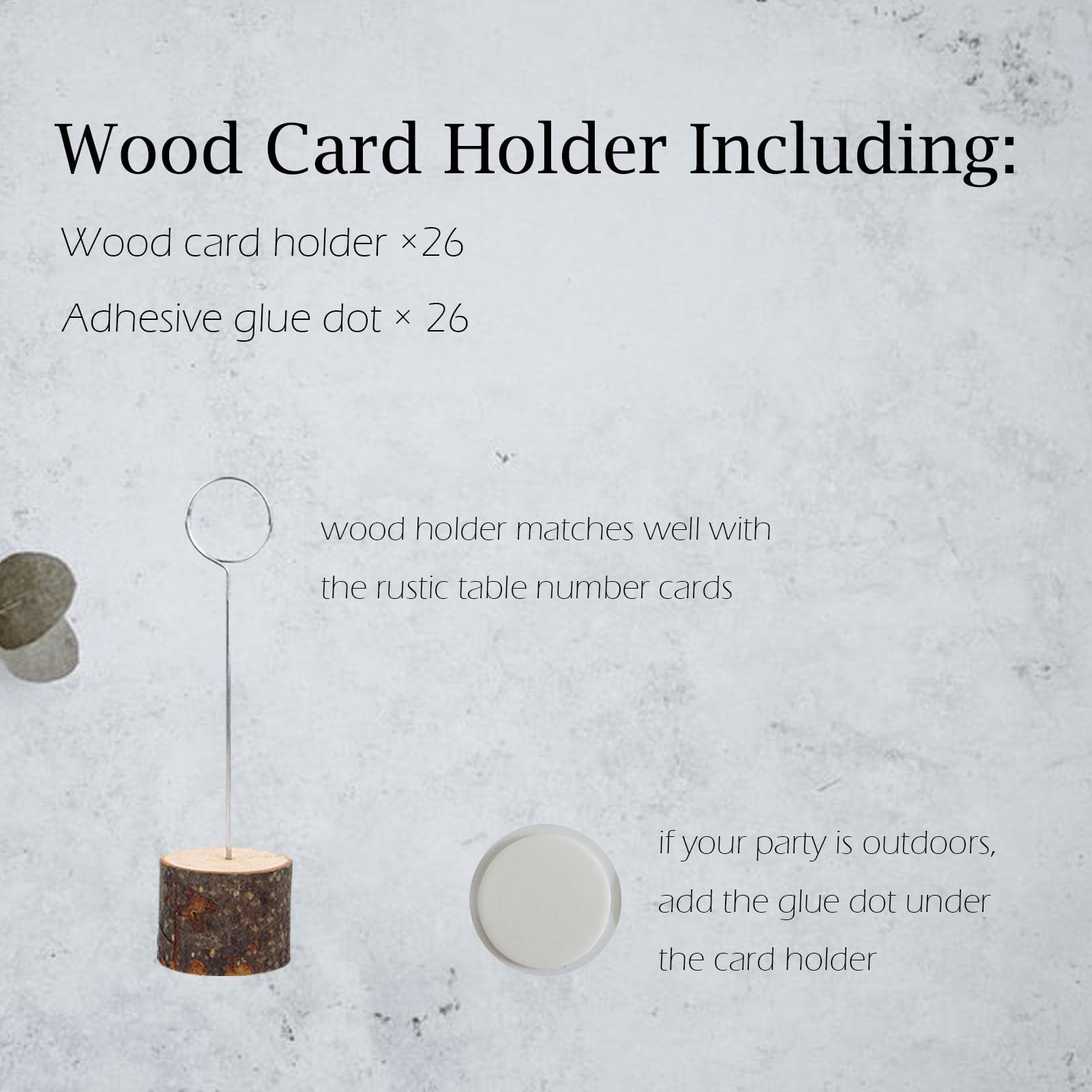 Snapklik.com : Triwin Rustic Table Number Cards 1-25