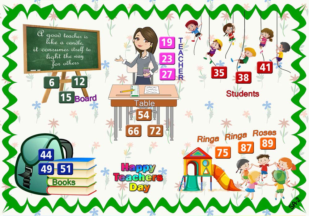 Sonam Arts Teachers Day 1 Theme Tambola Tickets Set Of 20 sonam-arts-teachers-day-1-theme-tambola-tickets-set-of-20