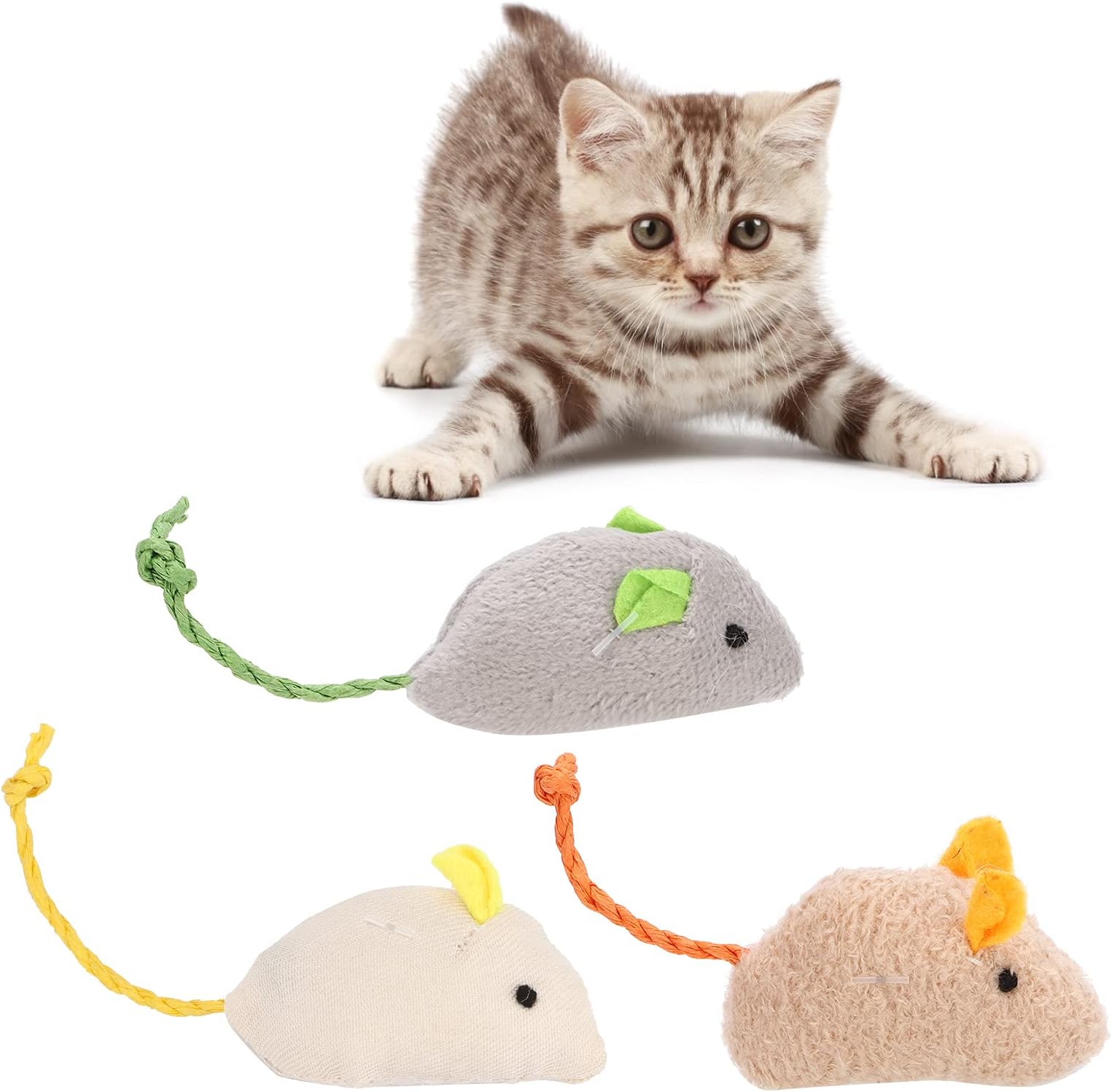 Amazon.com : Ethical 100-Percent Catnip Candy Mice Cat Toy, 2-Pack ...