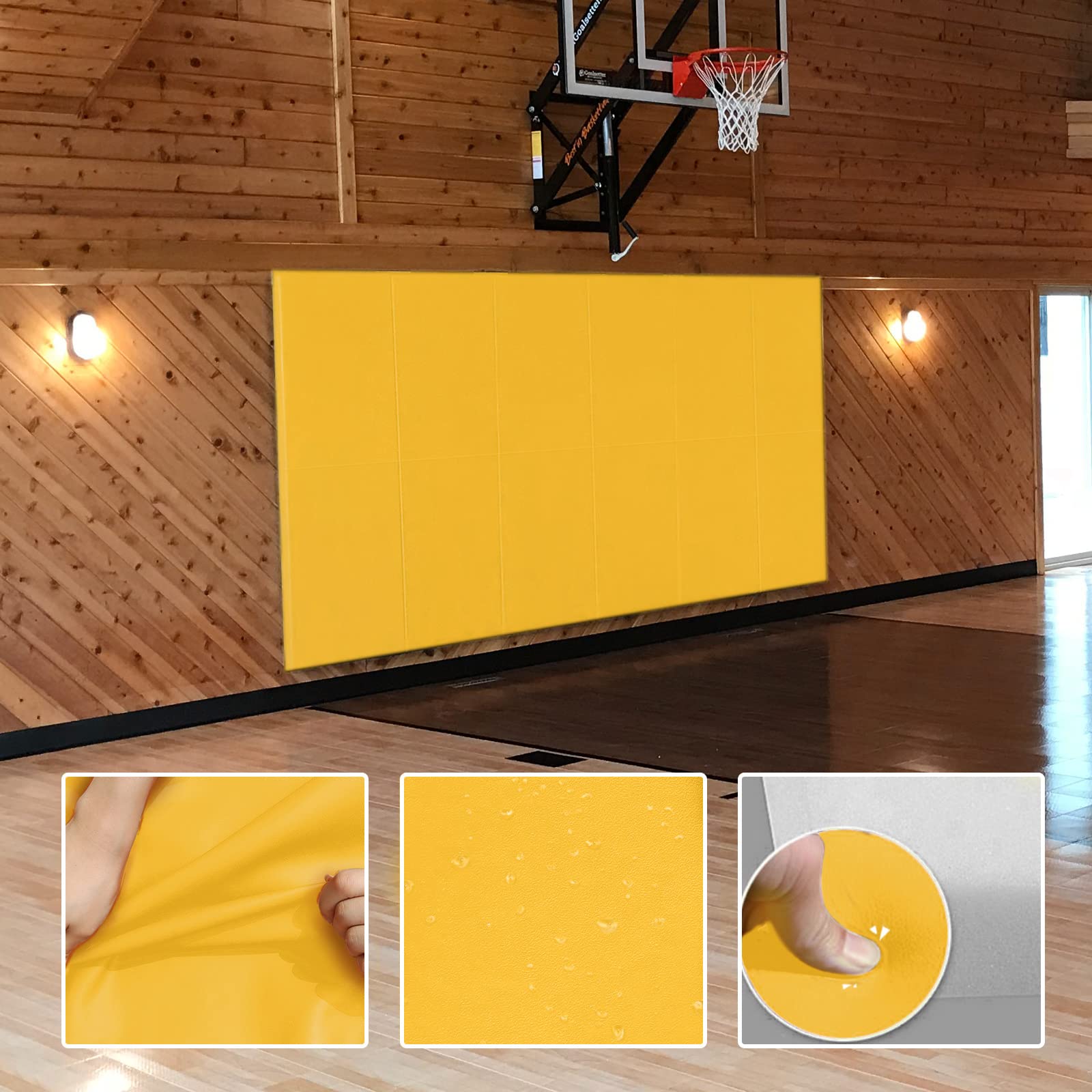 PROGOAL 2" Thick Foam Protection Wall Pad?Gym Basketball-Court ...