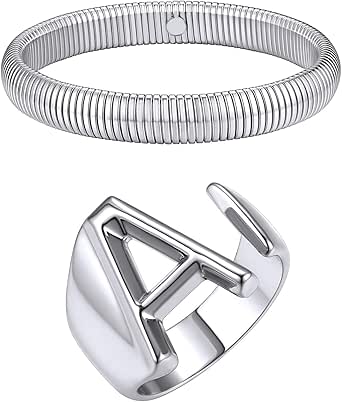 Amazon.com: KeyStyle Stainless Steel Stretch Bracelet Sets for Women ...