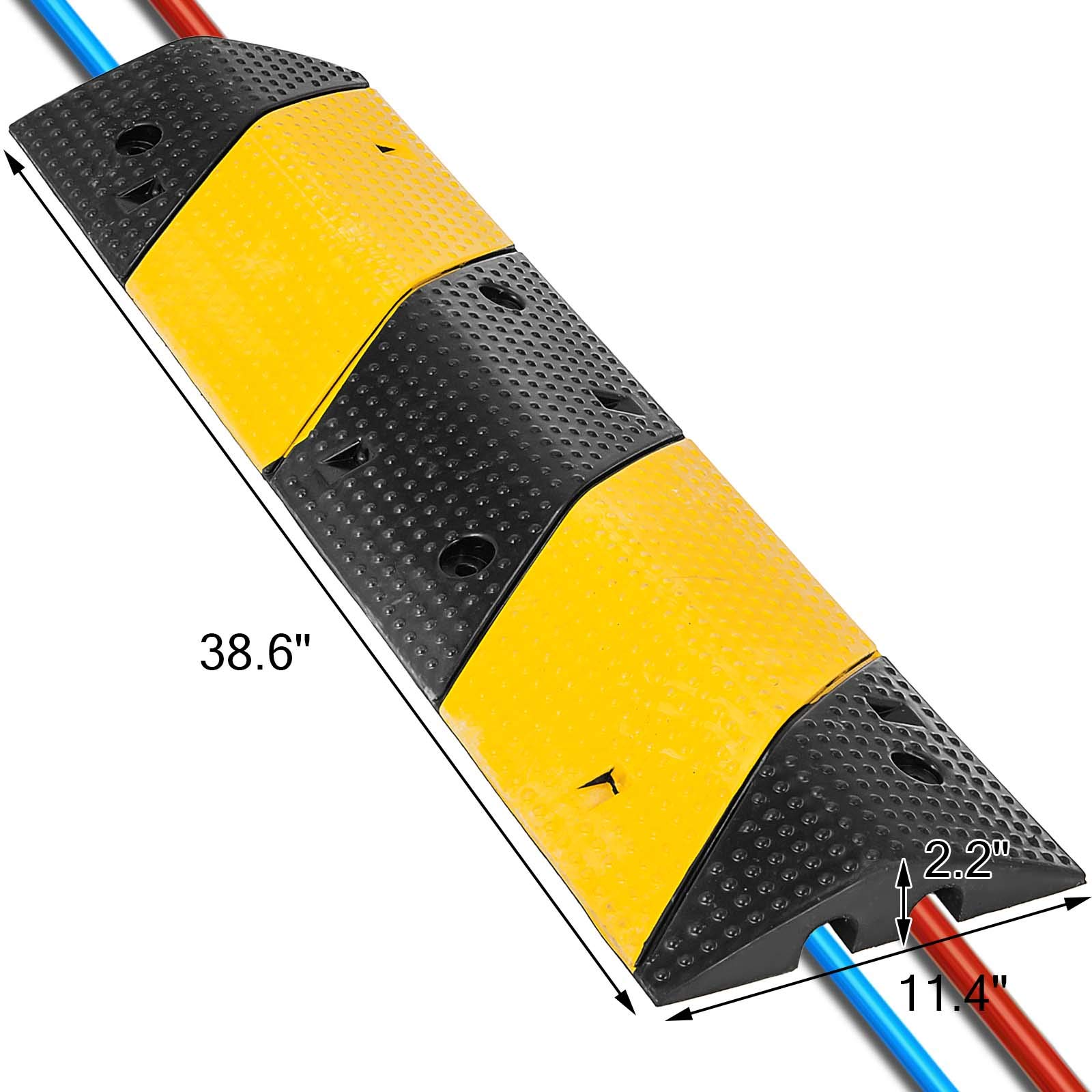 Buy Happybuy 3 Feet Rubber Speed Bump Driveway Modular 22046lbs Load ...