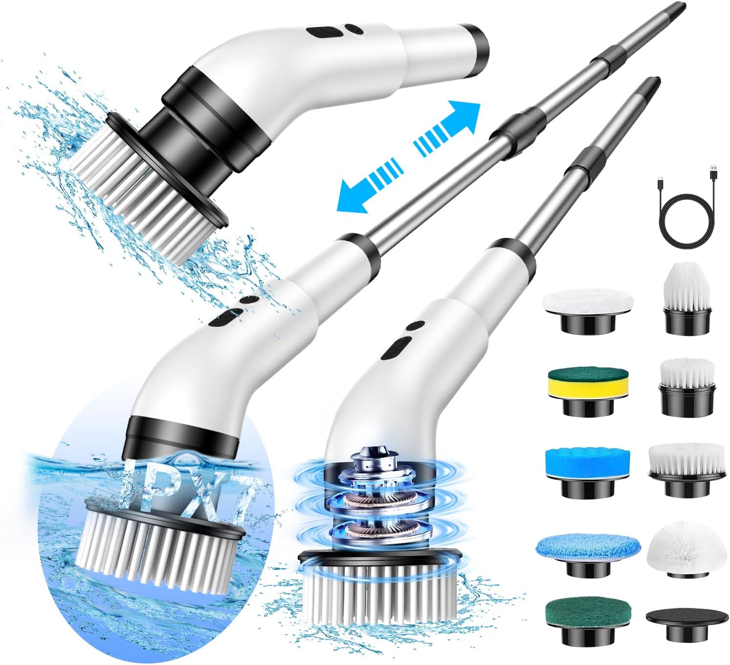 Amazon.com: Electric Spin Scrubber, WKY Cordless Power Shower Scrubber ...