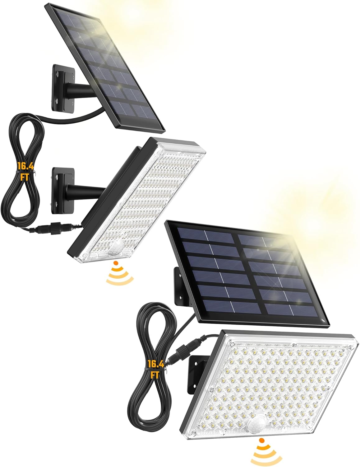 SUPERDANNY Solar Outside Lights with 113 Bright LEDs 9000K, Motion ...