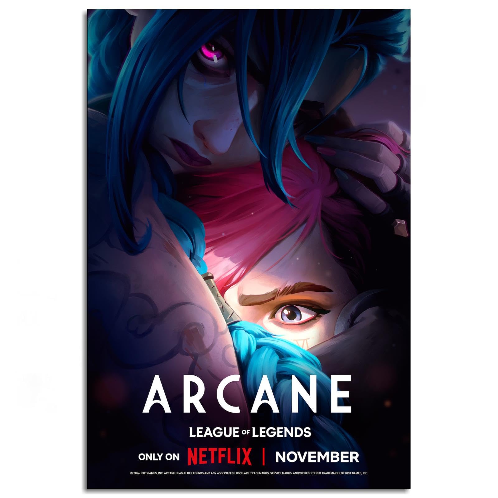 Amazon.com: DEKBOND Arcane Season 2 Canvas Prints Jinx&Vi Game Poster ...