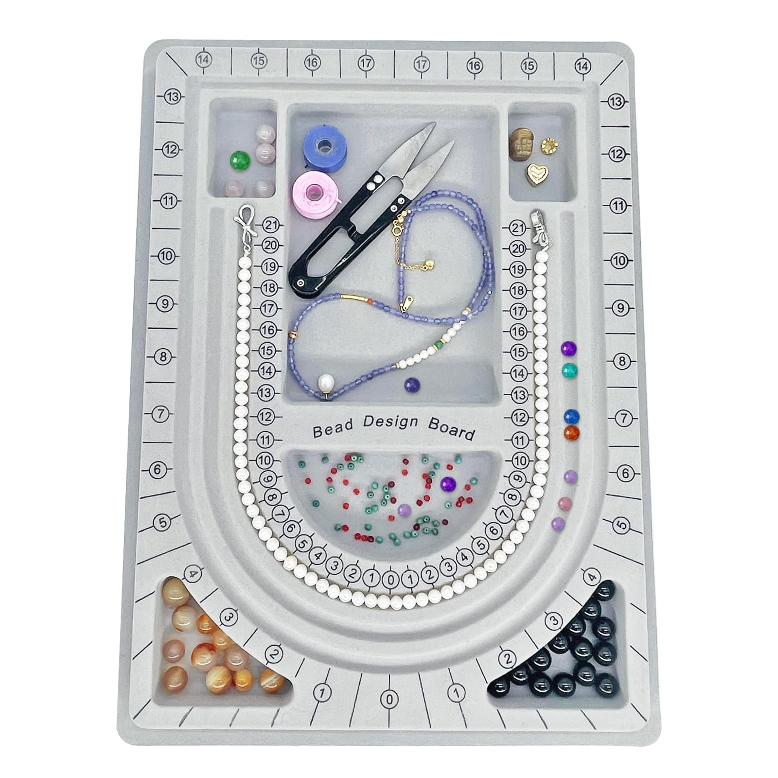 Amazon.com: SXDMHYB Bead plate, bead measuring plate, jewelry design ...