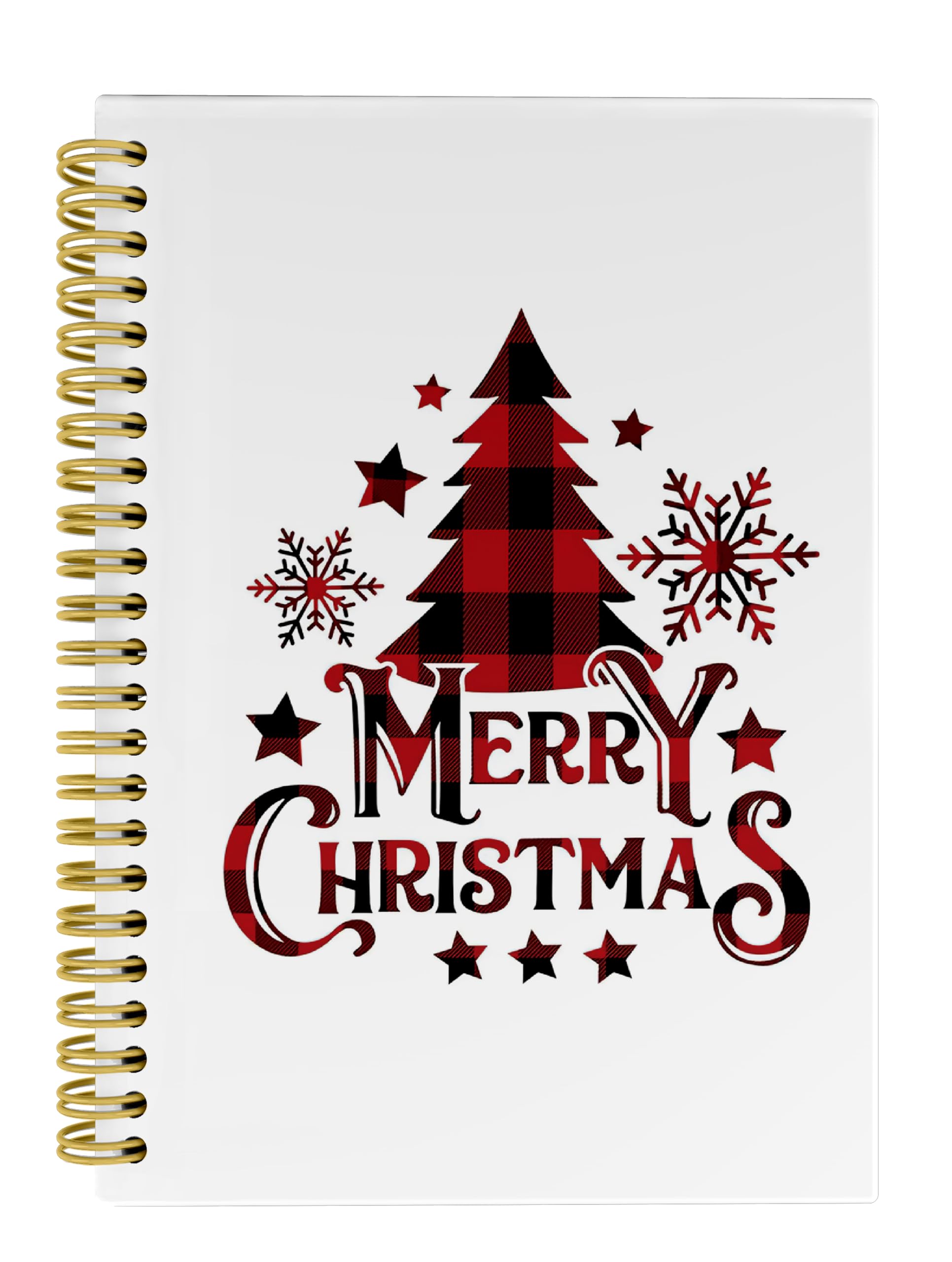 Amazon.com : Knibeo Plaid Christmas Tree Notebook Journal - Christmas ...