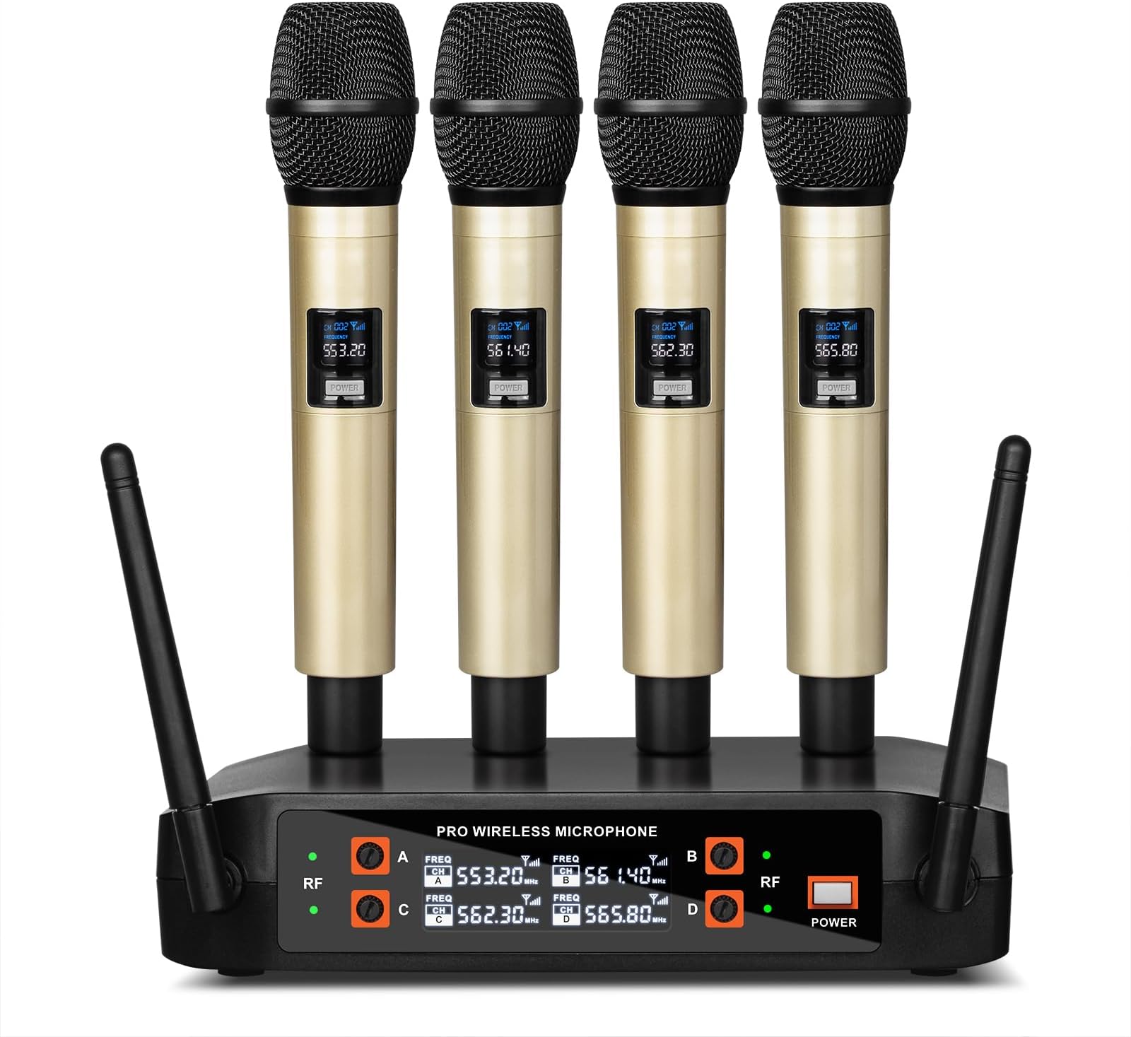 Amazon.com: Depusheng DX4 Wireless Microphone with 4 Professional UHF Dynamic Mic Cordless ...