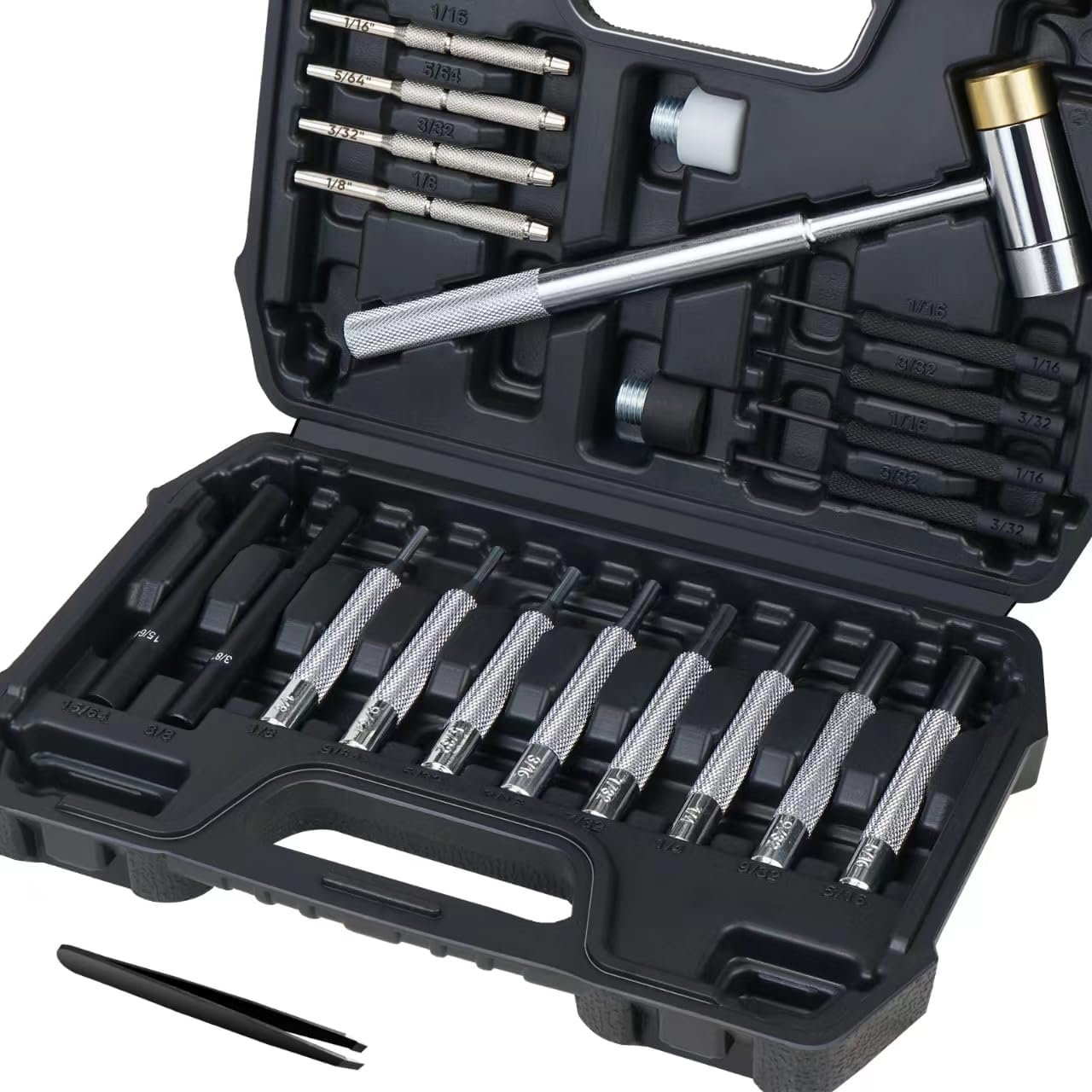 TICONN Pin Punch Set, Roll Pin Punch Tool Set Heat Treated for Extra ...