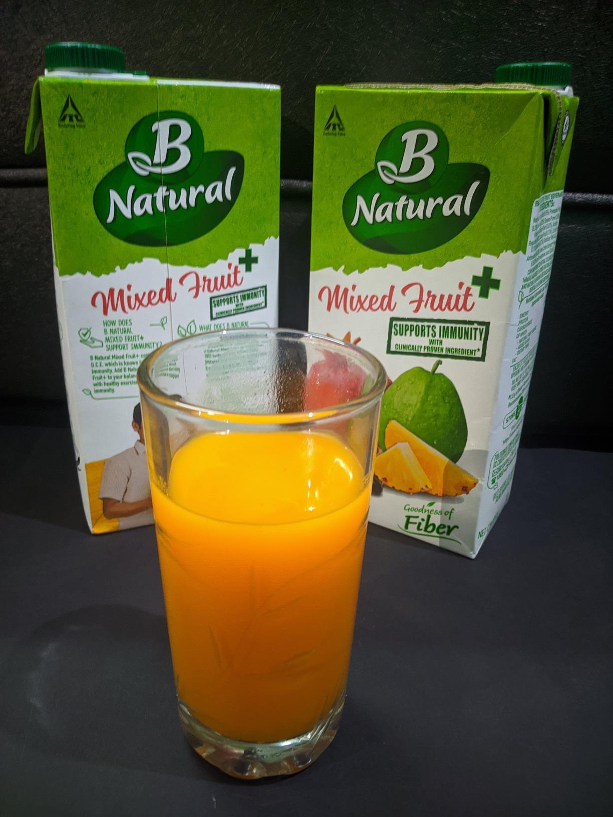 B Natural Plus Mixed Fruit+ Juice, Supports Immunity & Goodness of ...