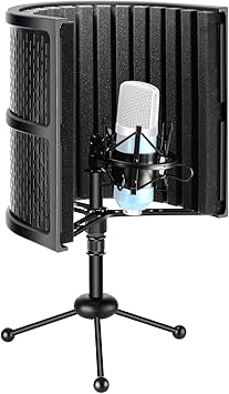 Amazon.com: Neewer Table Microphone Insulation Windshield with Tripod ...