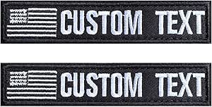 Amazon.com: Custom Name Patches, 2pcs Personalized Military Name Patch Embroidery USA Flag Name ...