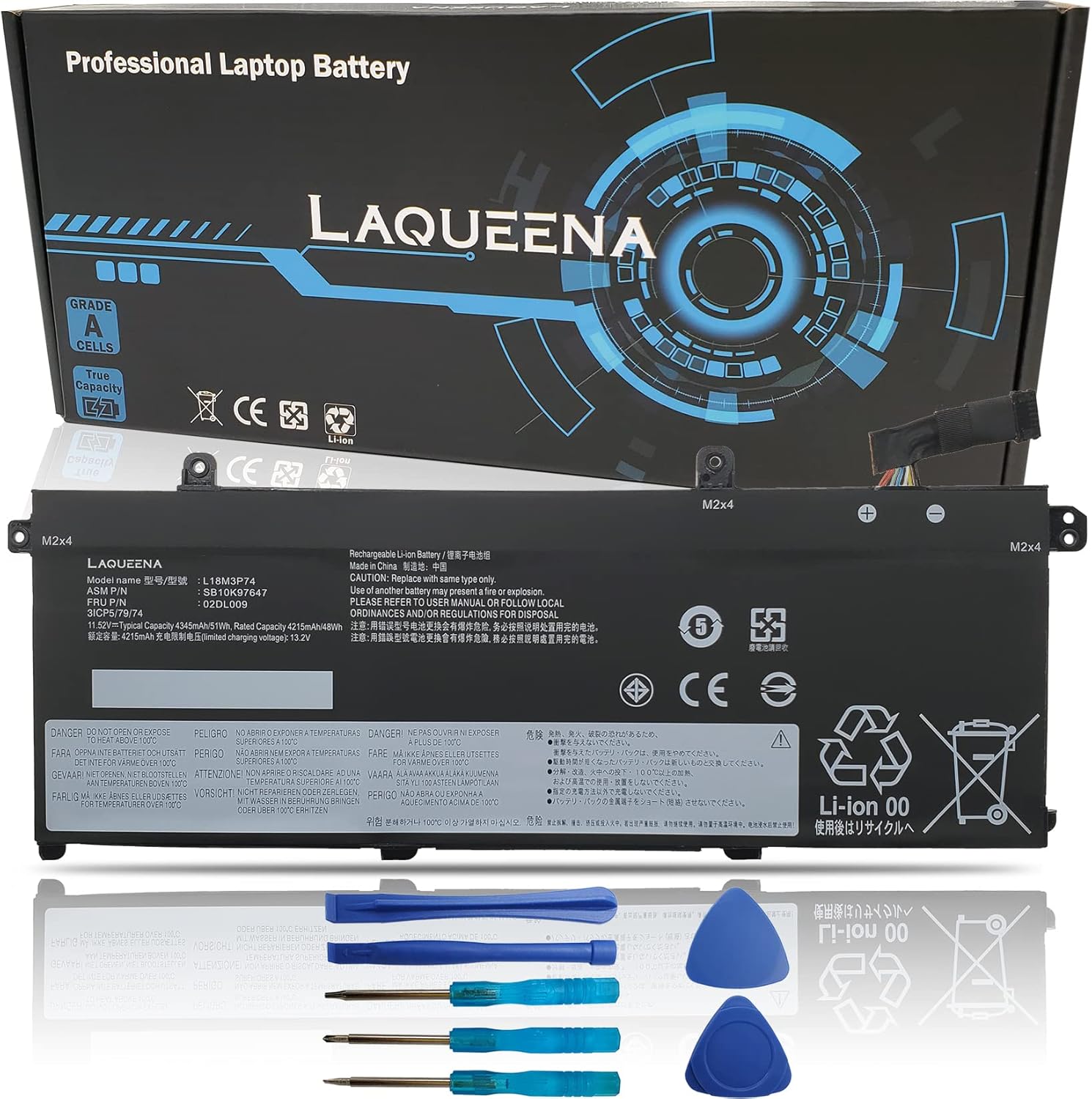 Amazon.com: Laqueena L18M3P74 Laptop Battery Compatible with Lenovo ...