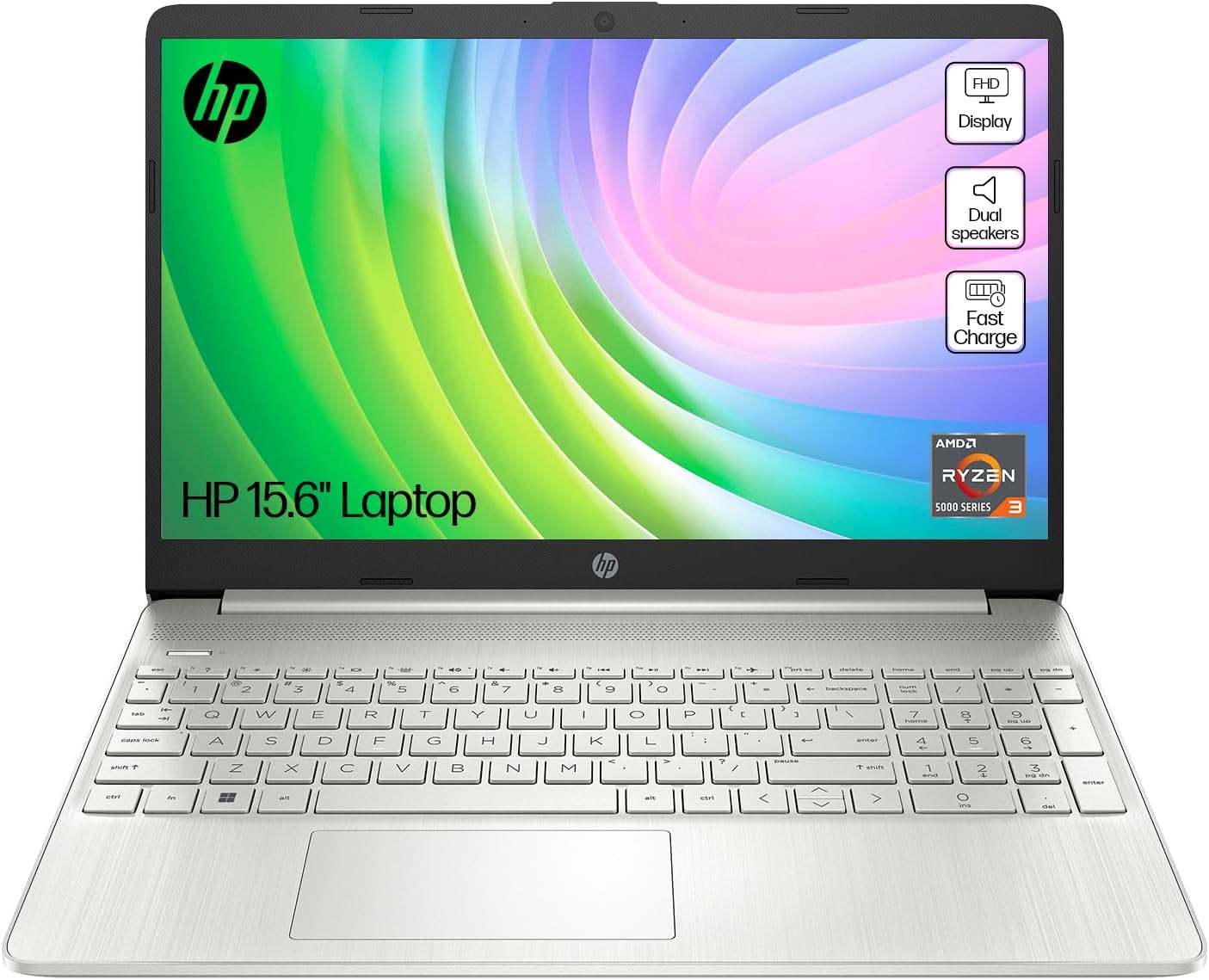 HP 15" Laptop, AMD Ryzen 5-5500U Processor, 16 GB RAM, 512 GB SSD, AMD ...
