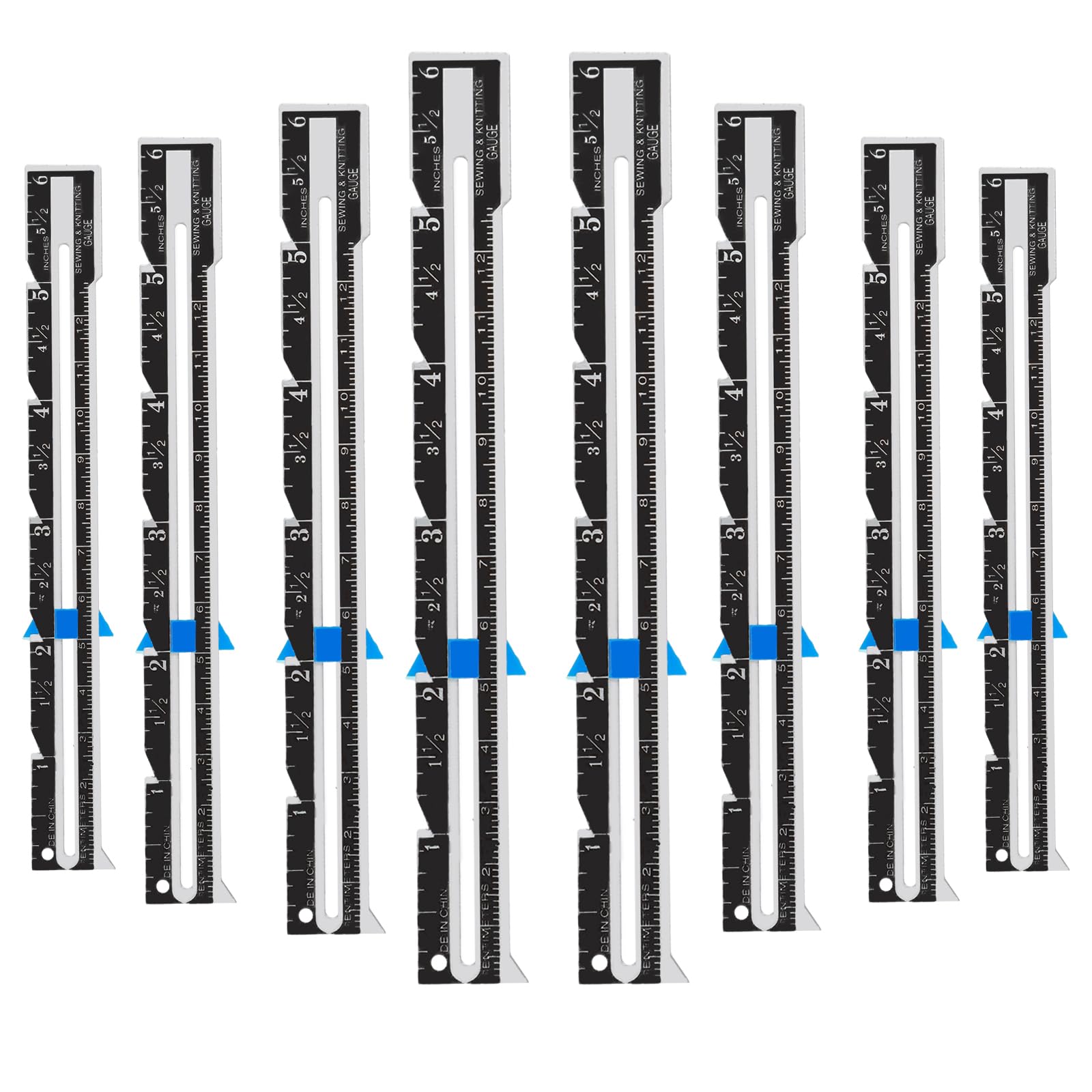 Amazon.com: 8 Pack Sewing Gauge with Sliding Marker Stainless Steel ...