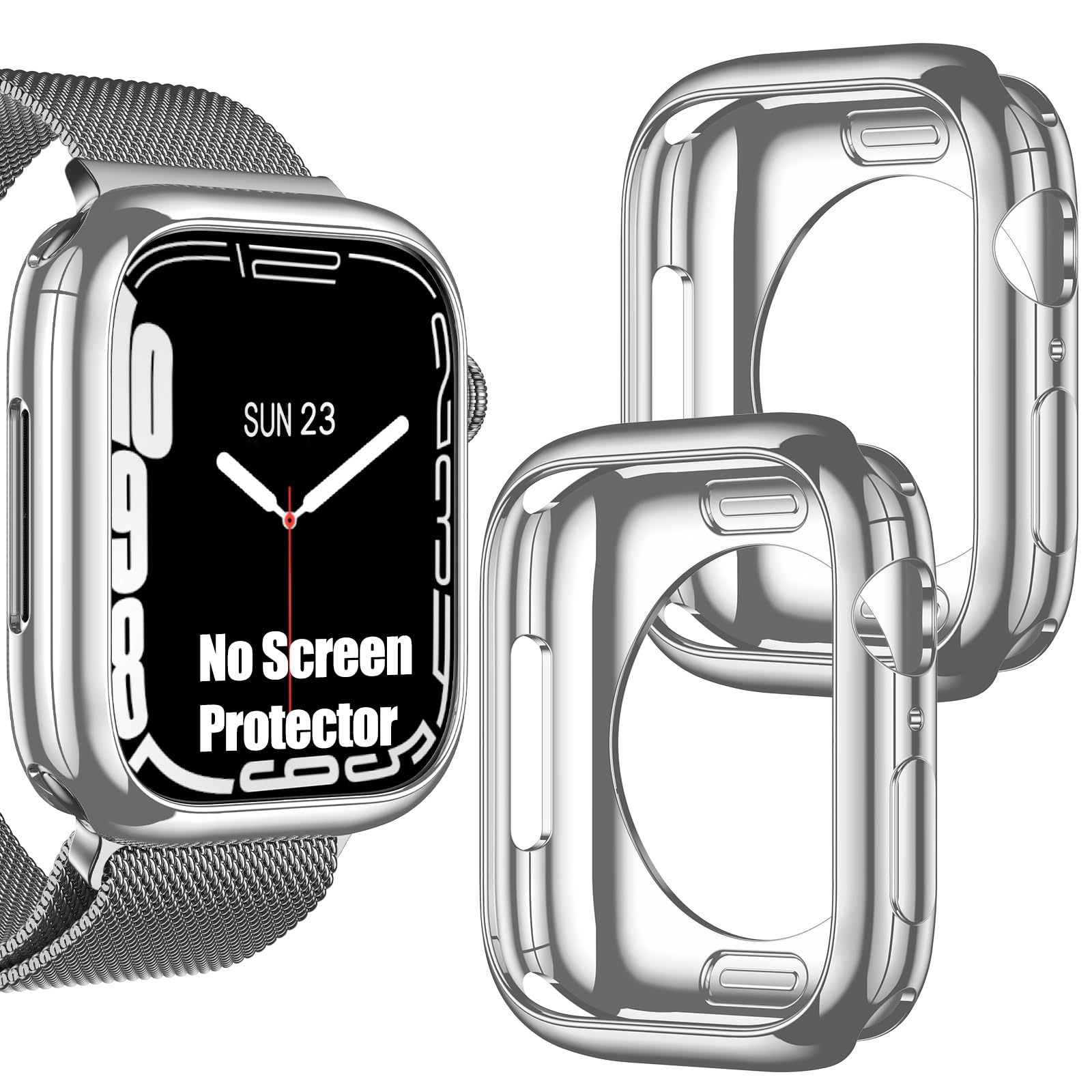 Amazon.com: [2 Pack] Goton Bumper Case for Apple Watch Series SE2 SE 6 ...