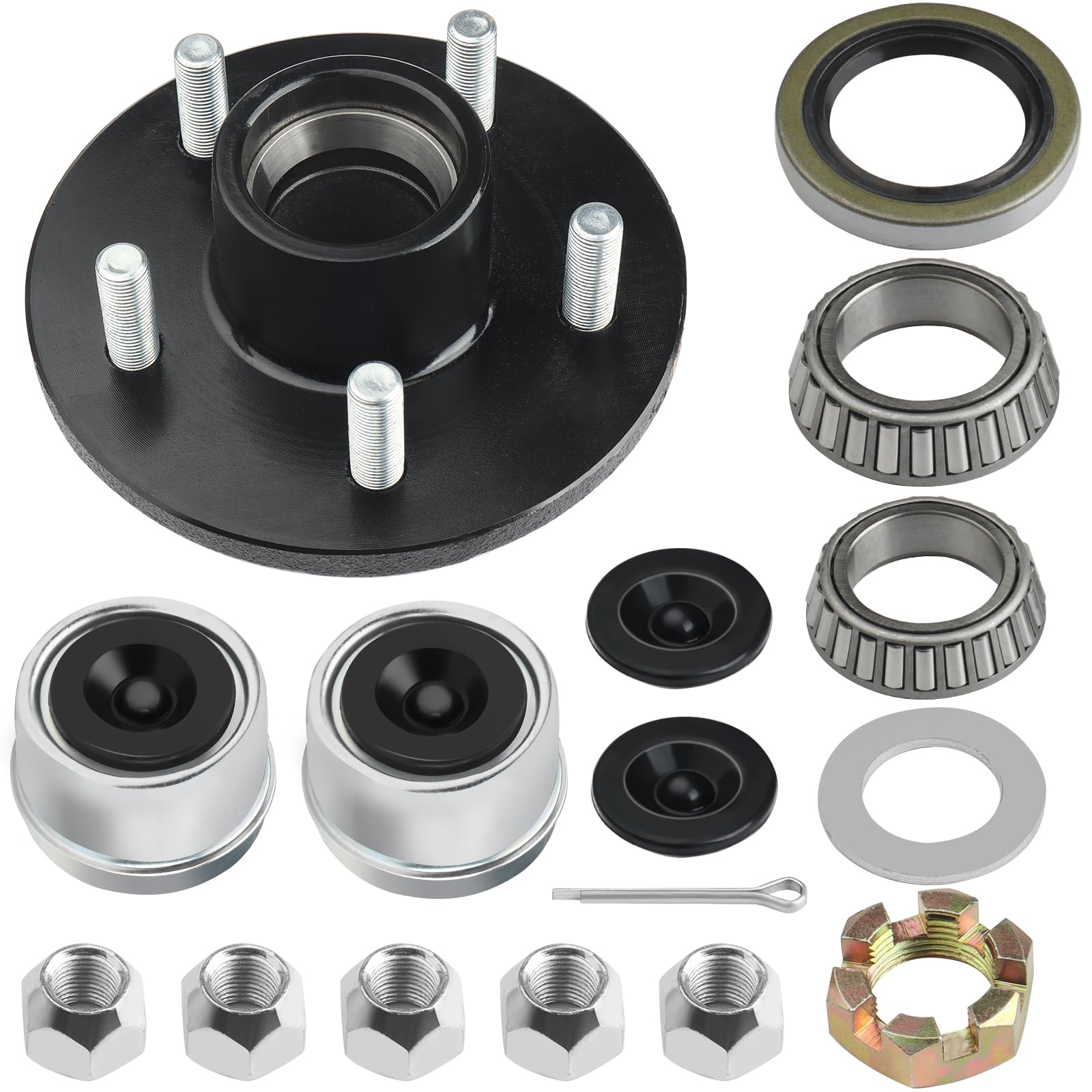 Amazon.com: Klmnduo Trailer Idler Hub Kits for 3500 lbs Trailer 1-1/16 ...
