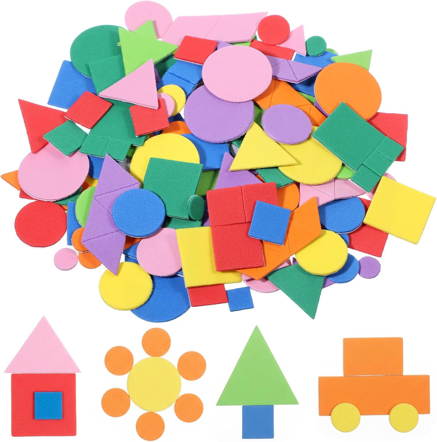 cobee 750 Pieces Foam Shape Stickers, Self Adhesive Mini Foam Stickers ...