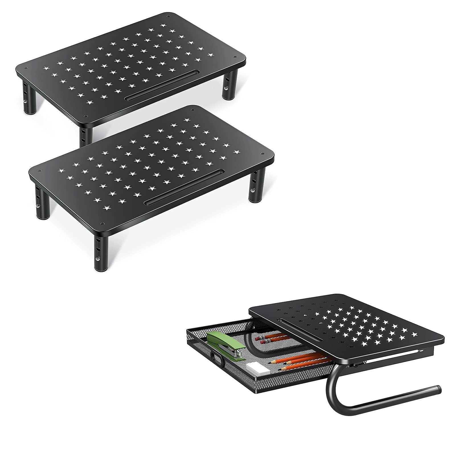 Buy Zimilar 2 Pack Monitor Stand Riser, Height Adjustable Monitor Stand ...