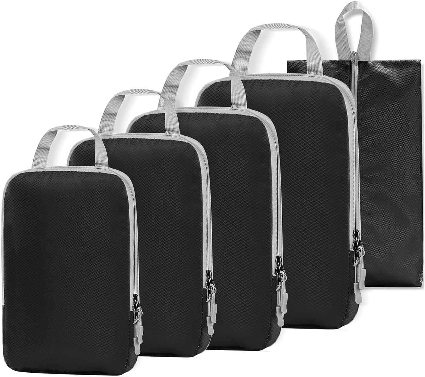 Amazon.com: Compression Packing Cubes, 5 Set Suitcases Organizer Cubes ...