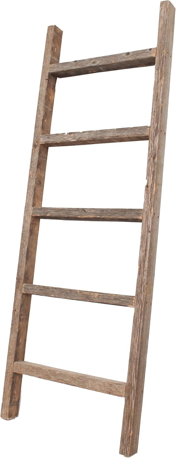 Amazon.com: BarnwoodUSA Rustic Decorative Ladder - 100% Upcycled Wood ...