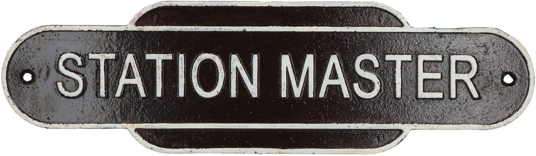 Station Master Sign Plaque Train Railway Wall Station Gate Fence Post ...