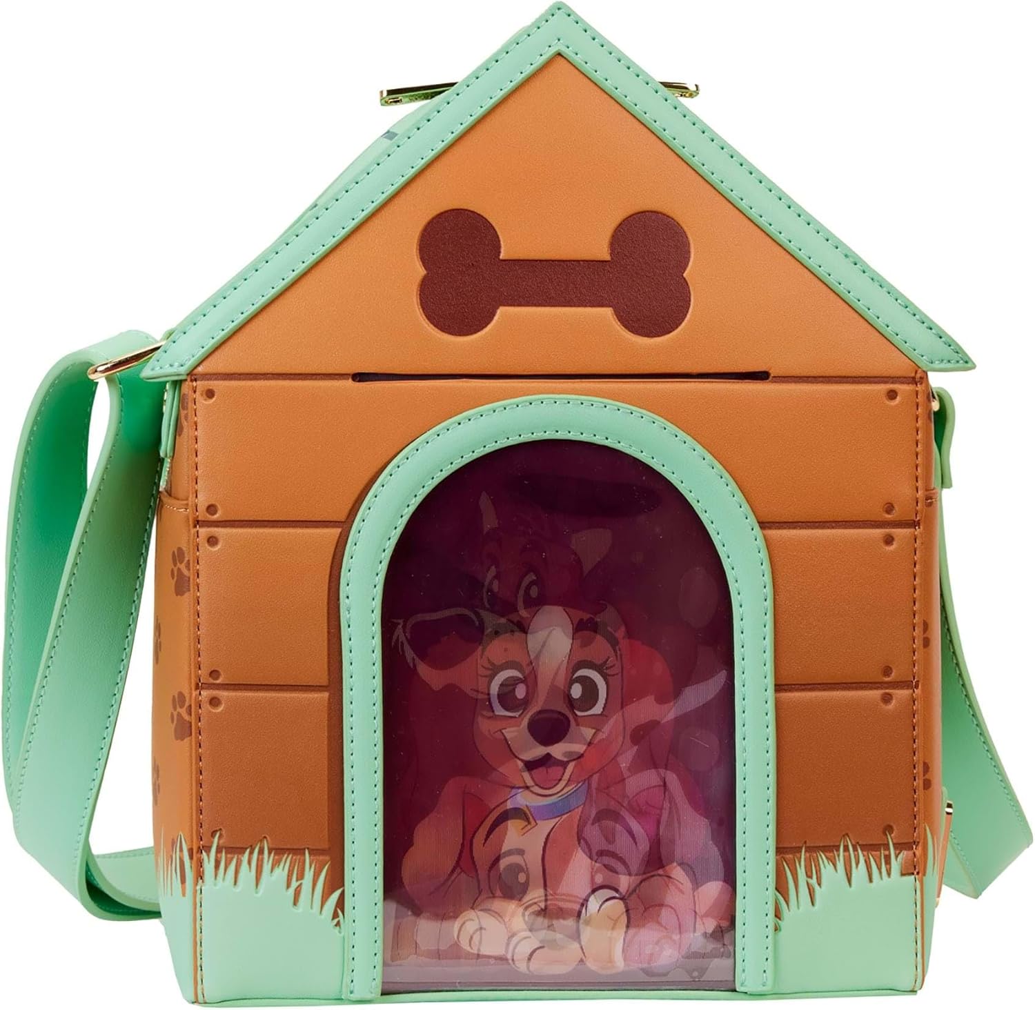 Amazon.com: Loungefly Disney I Heart Disney Dogs Dog House Triple ...