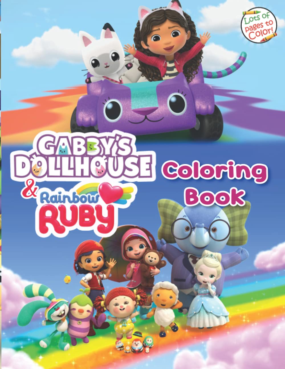 Buy Gabby's Dollhouse & Rainbow Ruby Coloring Book: Awesome Premium 2 ...