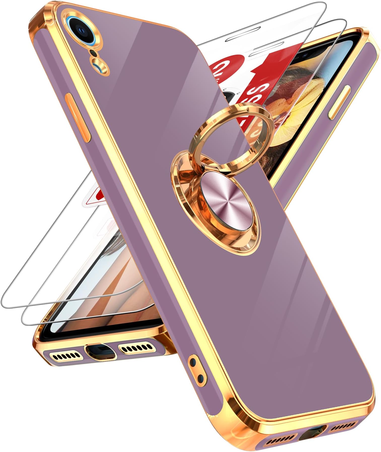 LeYi for iPhone XR Case: with Tempered Glass Screen Protector [2 Pack ...