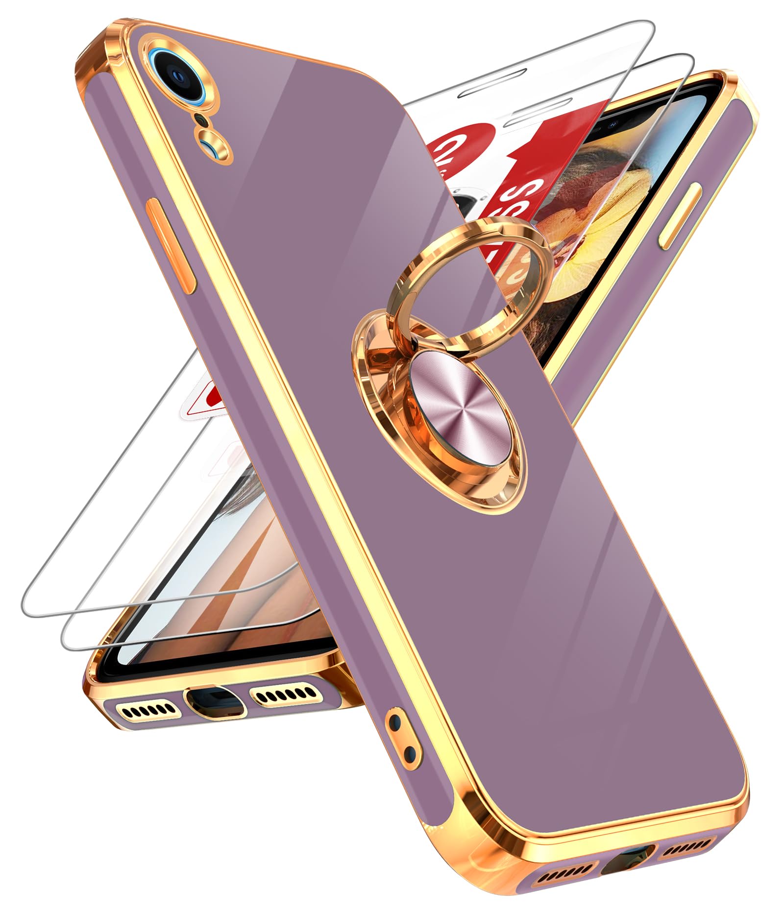 LeYi for iPhone XR Case: with Tempered Glass Screen Protector [2 Pack ...