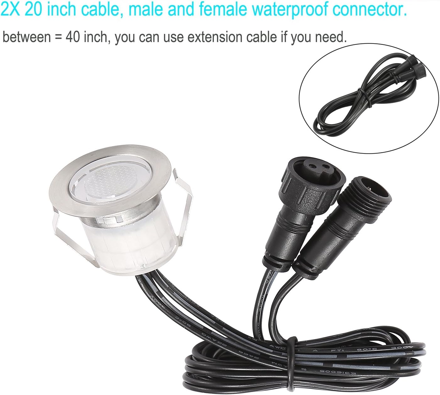 Buy Low Voltage LED Deck Light Kit Waterproof Outdoor Garden Patio ...