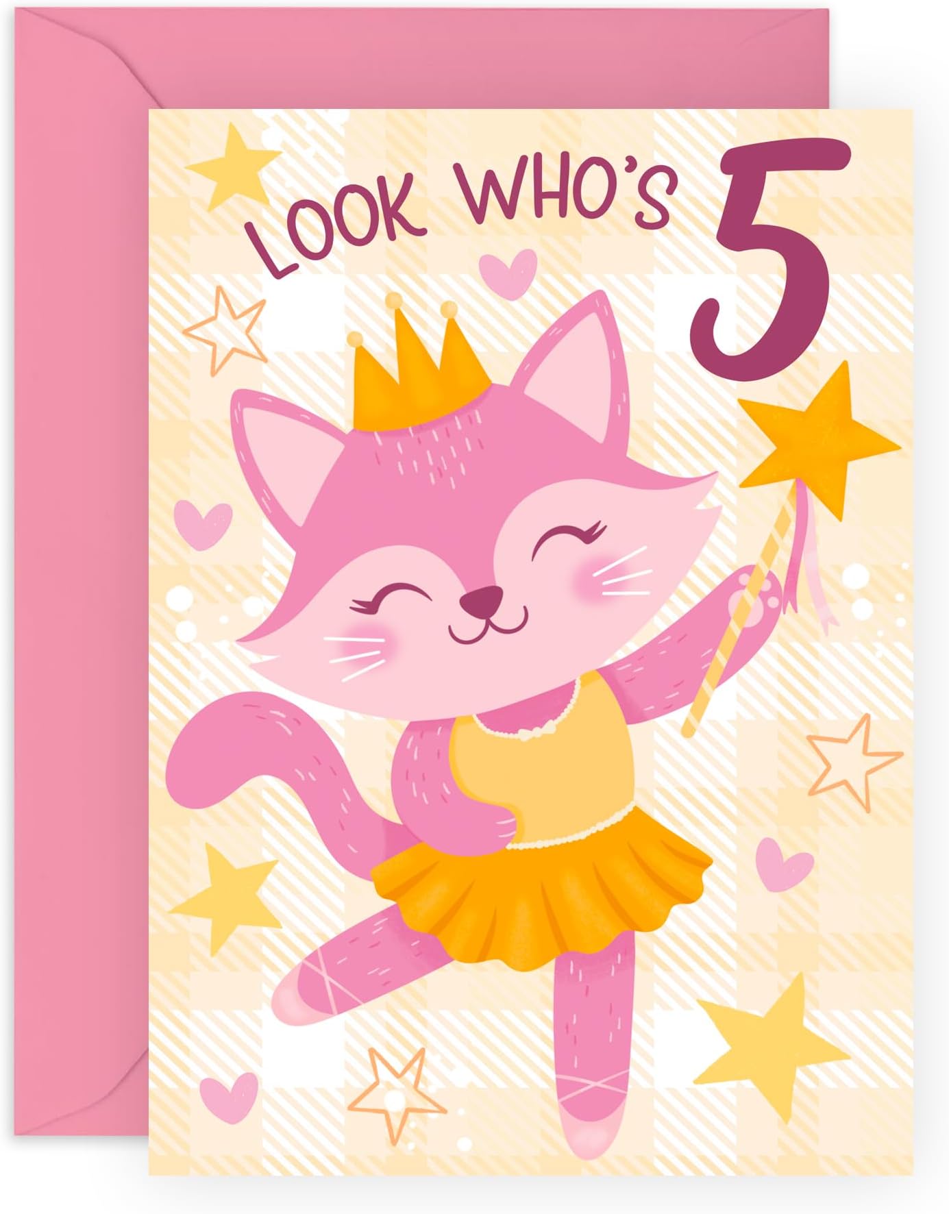 Amazon.com : CENTRAL 23 Fifth Birthday Card for Girls - Happy 5th ...