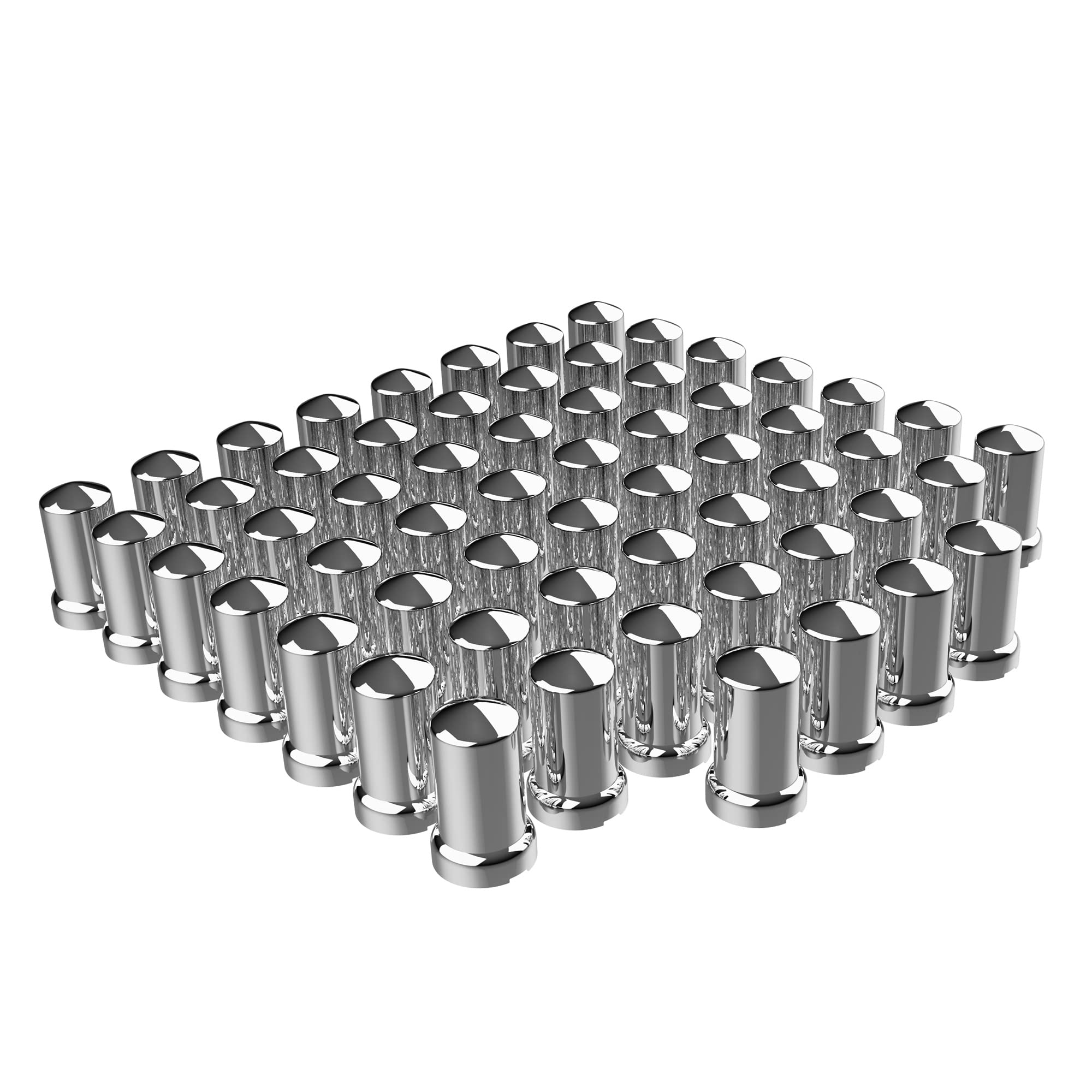 Amazon.com: 33MM Chrome ABS Plastic with Flange Push on Pointed Lug Nut ...