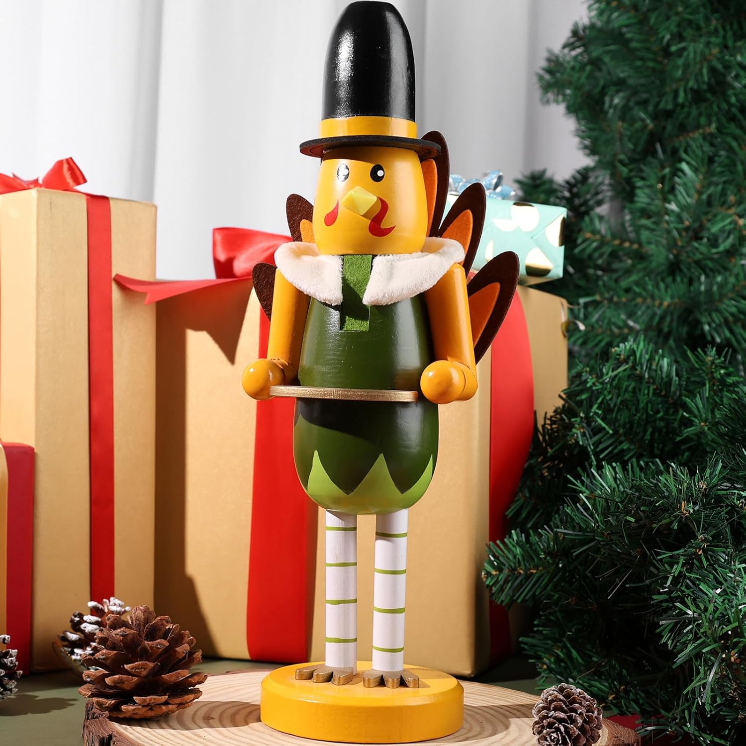 Amazon.com: 3 otters Thanksgiving Fall Decoration, 14 Inch Wooden ...