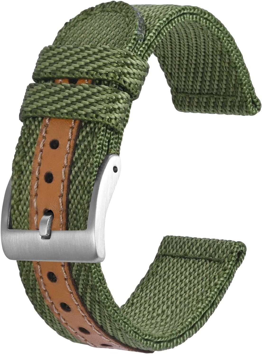 BISONSTRAP Sporty Nylon Watch Straps, Military Replacement Straps for ...