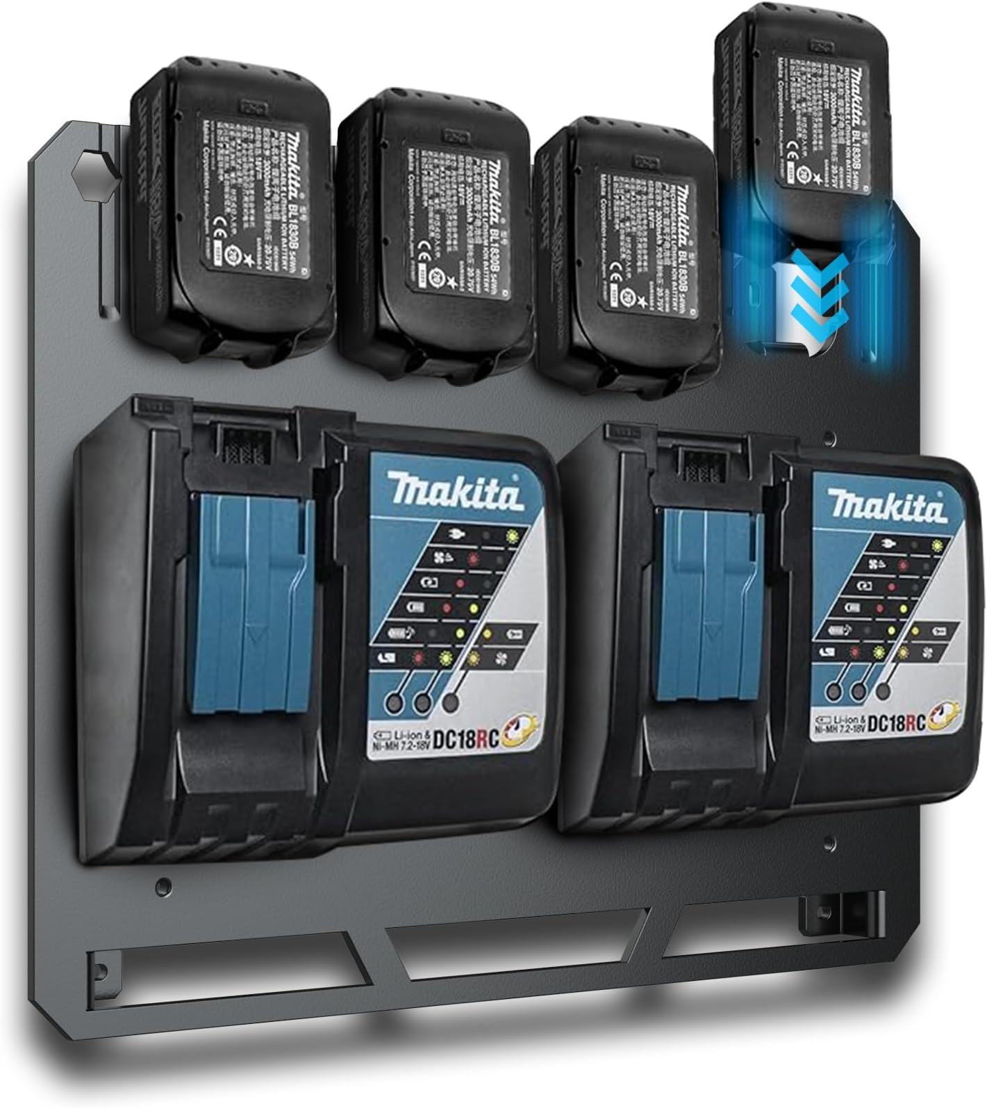 HKSOD Wandhalterung für Makita Akku und Ladegeräte | Stabiler 4er ...