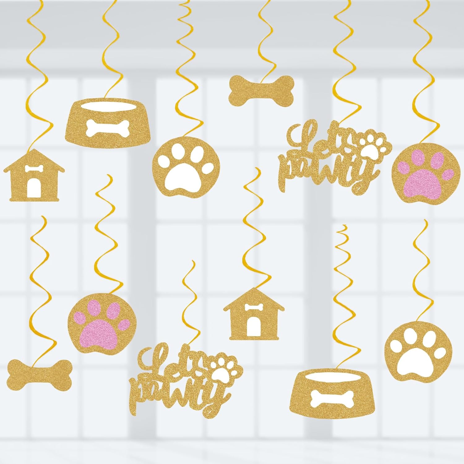 Amazon.com: Puppy Dog Party Decoration Let's Pawty Birthday Party ...