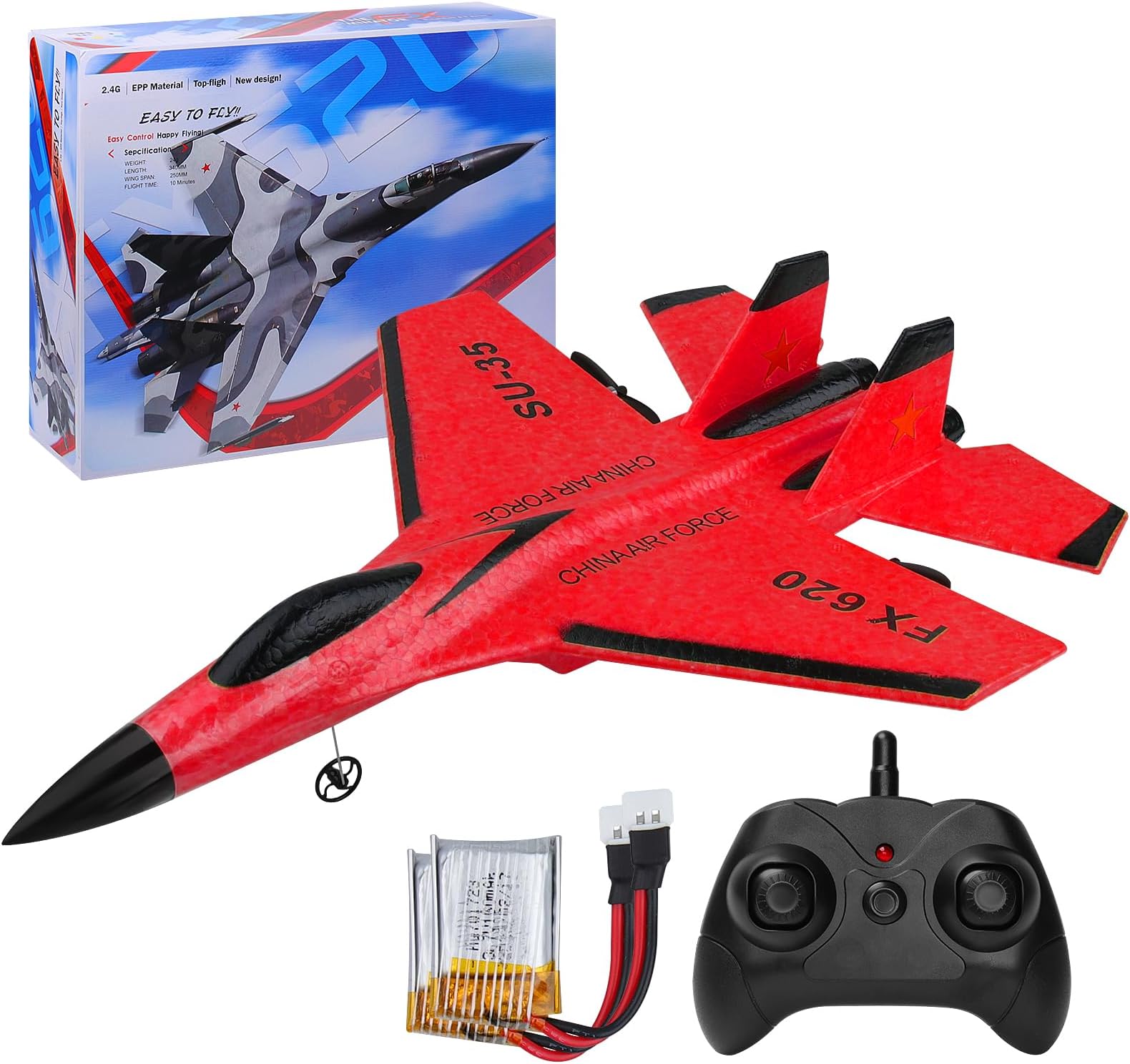Buy Beffkkip RC Airplane 2CH RC Plane 2.4GHz Remote Control Plane RTF ...
