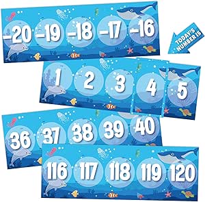 Amazon.com: Number Line for Classroom Wall (-20 to +120) Under The Sea ...