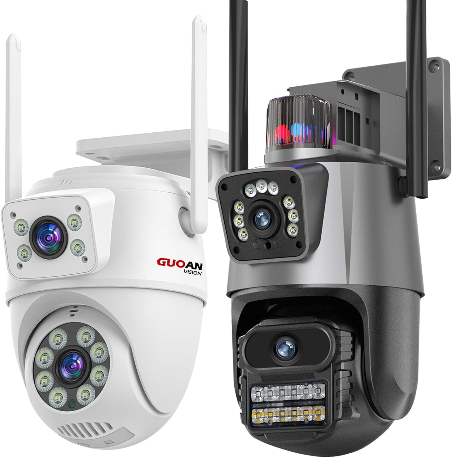 Amazon.com : GUOANVISION 4K Security Camera Outdoor, Dual Lens PTZ ...