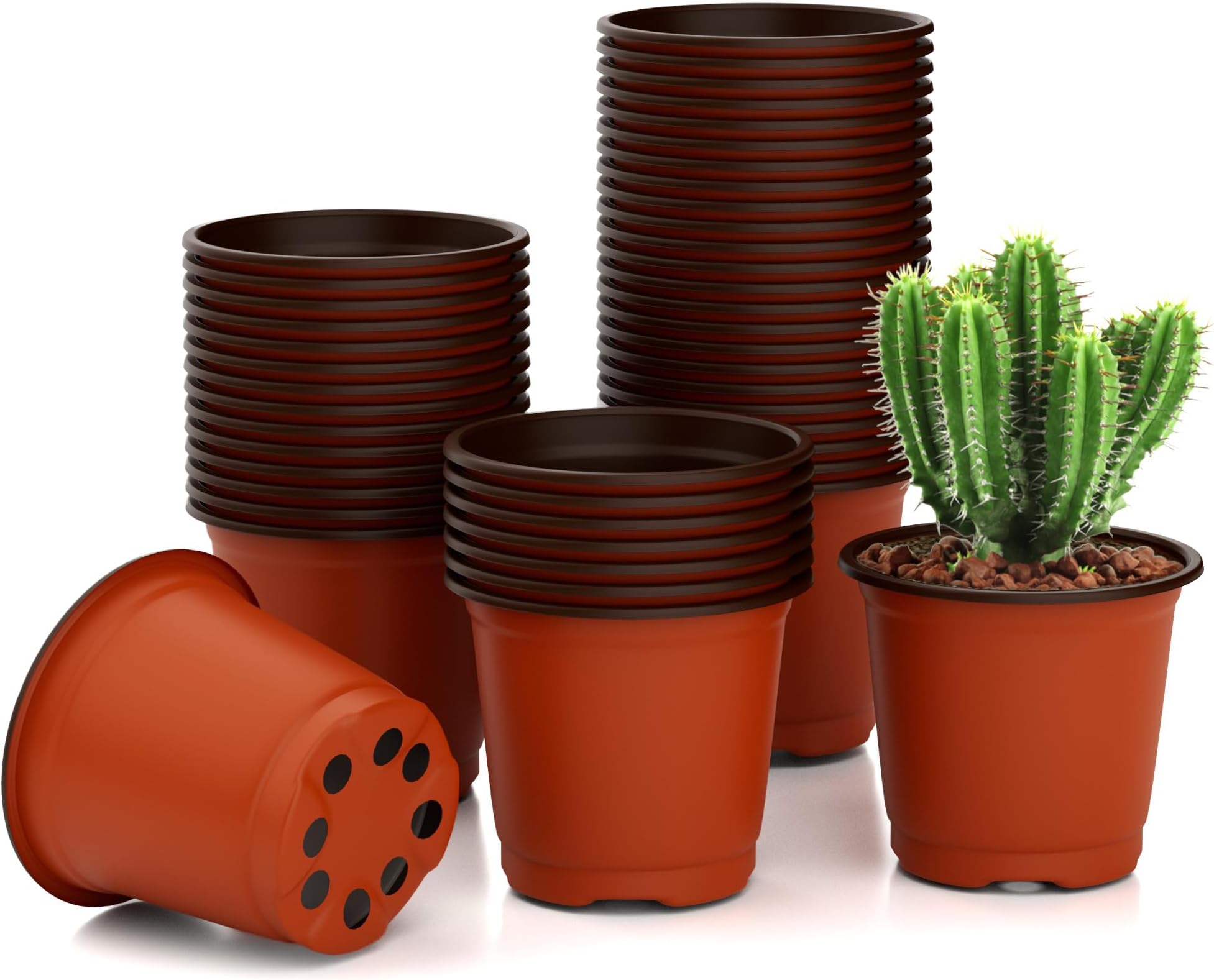 Amazon.com: Nursery Pots, Planting Pots, 4 Inch Pots, 100pcs Seedling ...