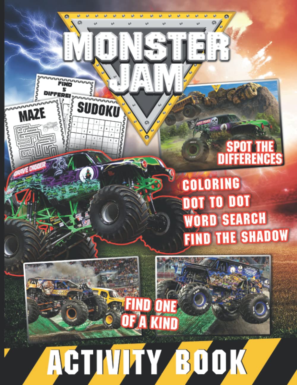 Monster Jam Activity Book Special Adults Kids Word Search Find ...