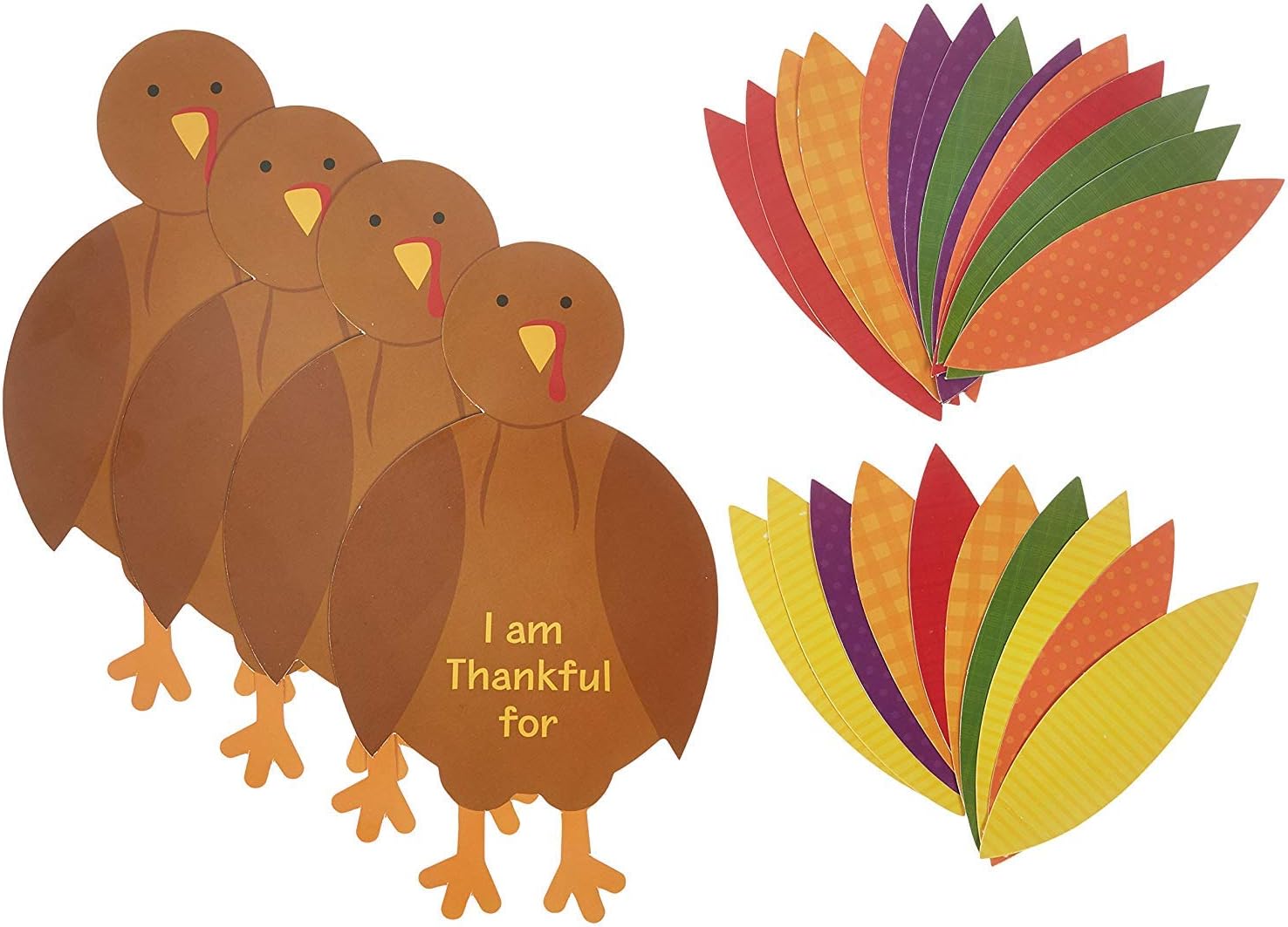 Amazon.com: Amscan 3 Pack Thanksgiving Turkey Craft Kit | Makes 12 ...