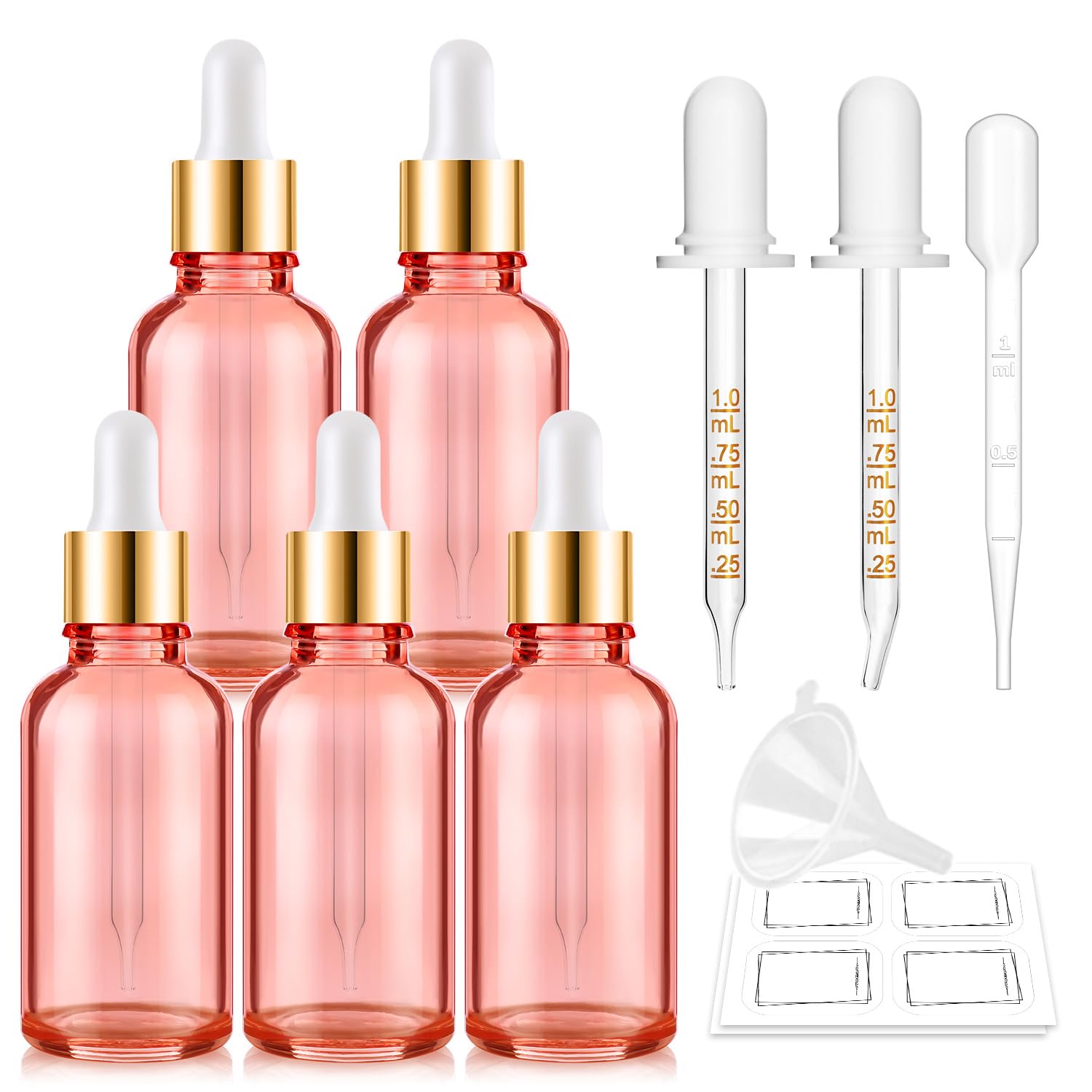 Snapklik.com : Bumobum 5-Pack Glass Eye Dropper Bottles