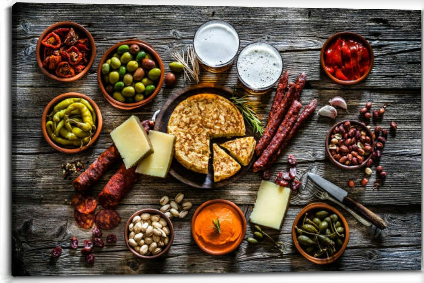 Amazon.com: Tapas Spanish Food Spain Spanish Culture Food Canvas Wall ...