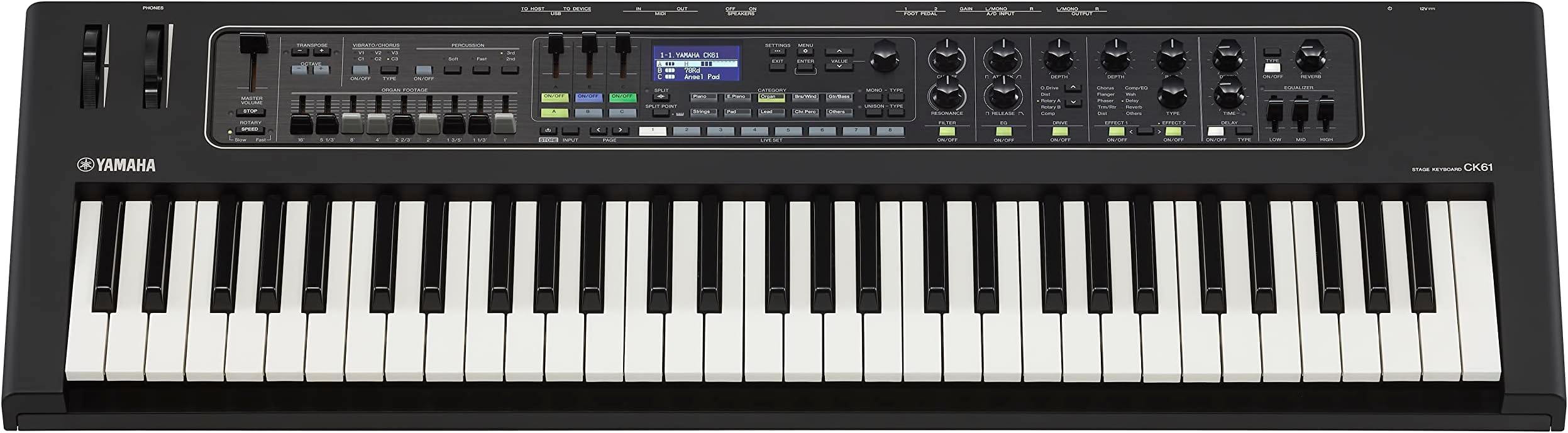 Amazon.com: Yamaha CK Series 61-Key Stage Keyboard with Built-In ...