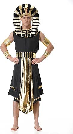 Amazon.com: Colorful House Dark Black Faraon Egyptian Costume Men King ...