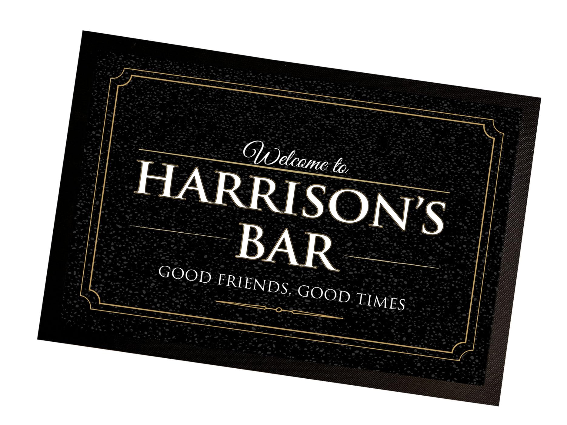 Artylicious Personalised Bar door mat Welcome Good friends Home Bar ...