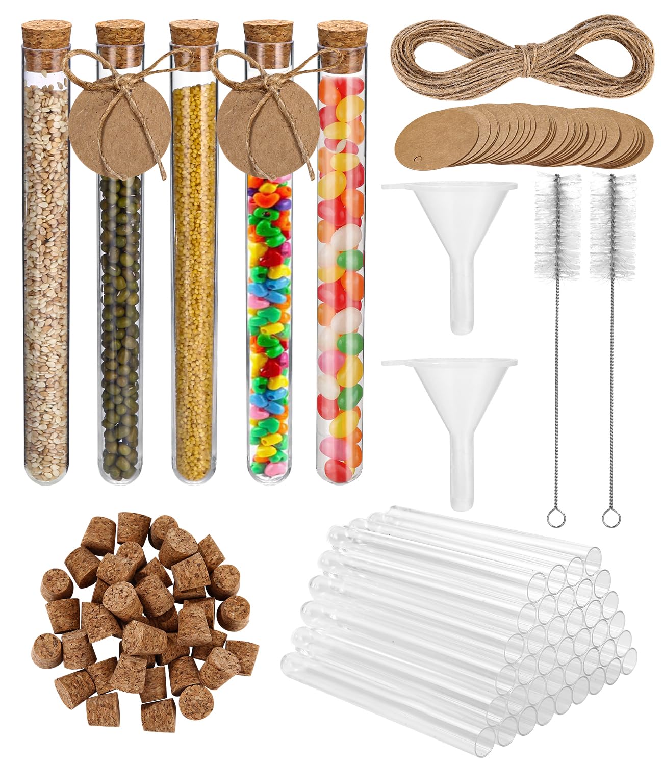 40 Pièces Tube a Essai,Birshe Tubes à Essai Plastique 16*150 mm ...